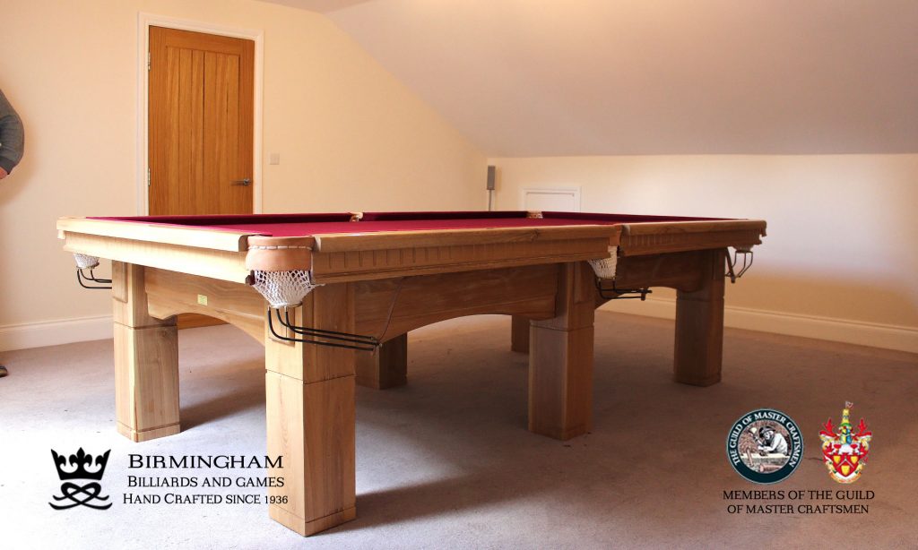Birmingham Billiards | The Fender-Art Deco, handmade pool table,natural ...